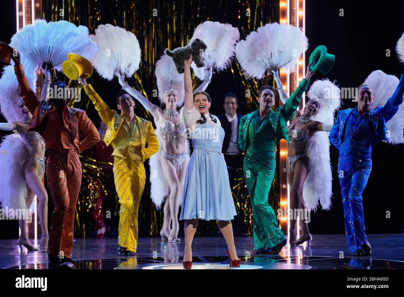 Megan Hilty, center, performs 'For the Gaze" during the 78th Tony ...