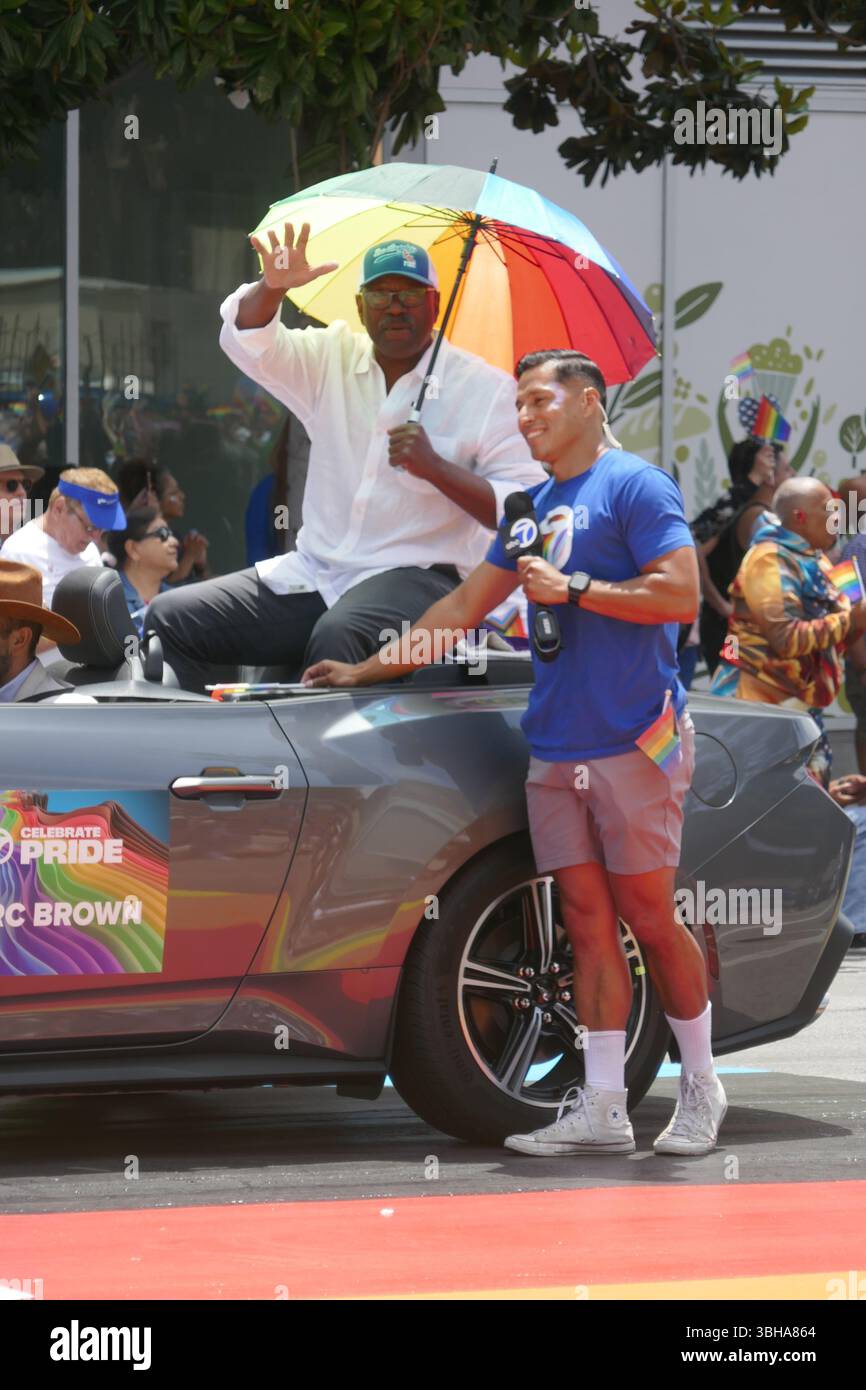 Los Angeles, California, USA 8th June 2025 News Anchor Marc Brown and ...