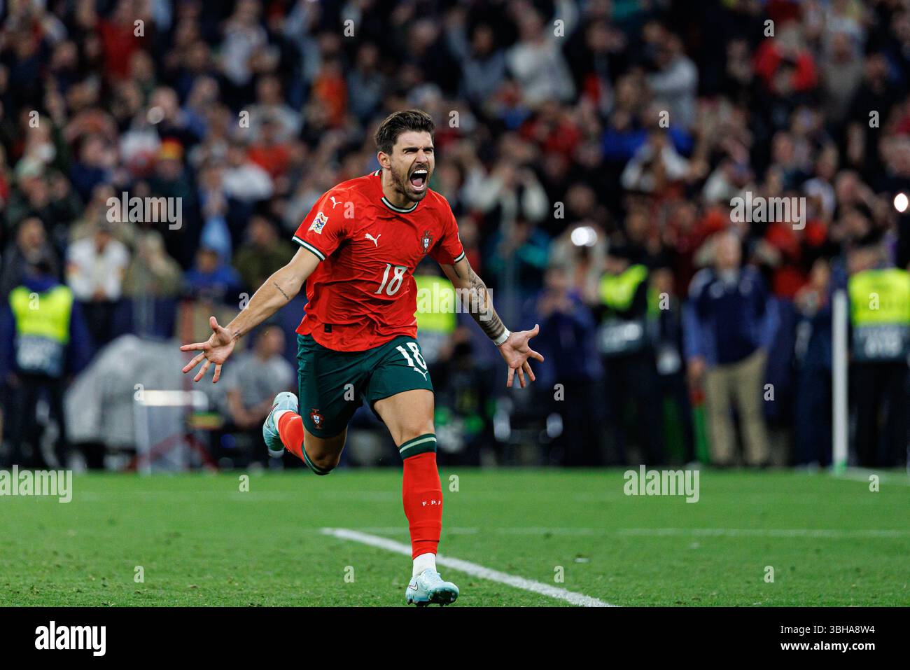Ruben Neves seen celebrating during UEFA Nations League 2025 final game ...