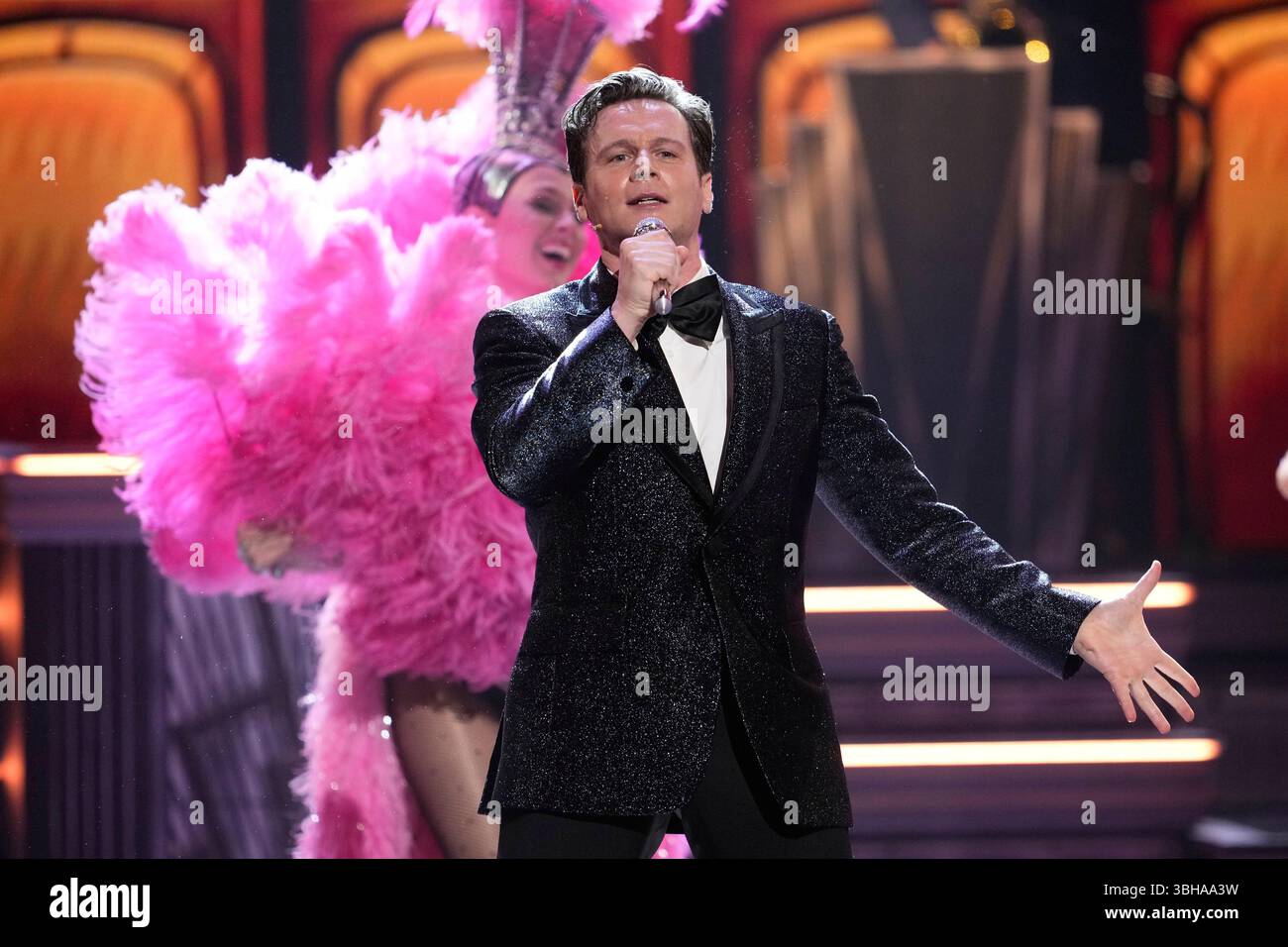 Jonathan Groff performs a medley "Just in Time" during the 78th Tony ...