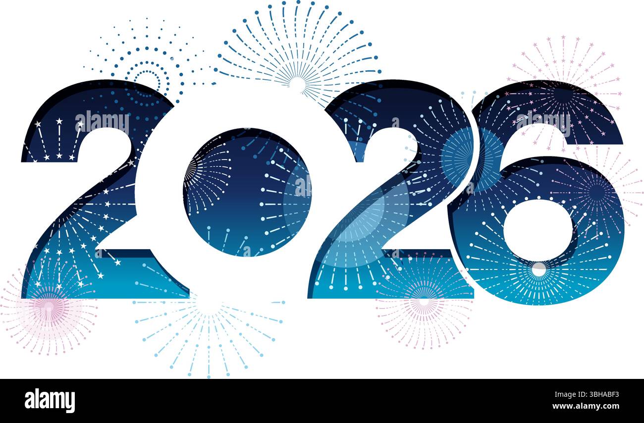 Happy new year 2026 clipart hi-res stock photography and images - Alamy