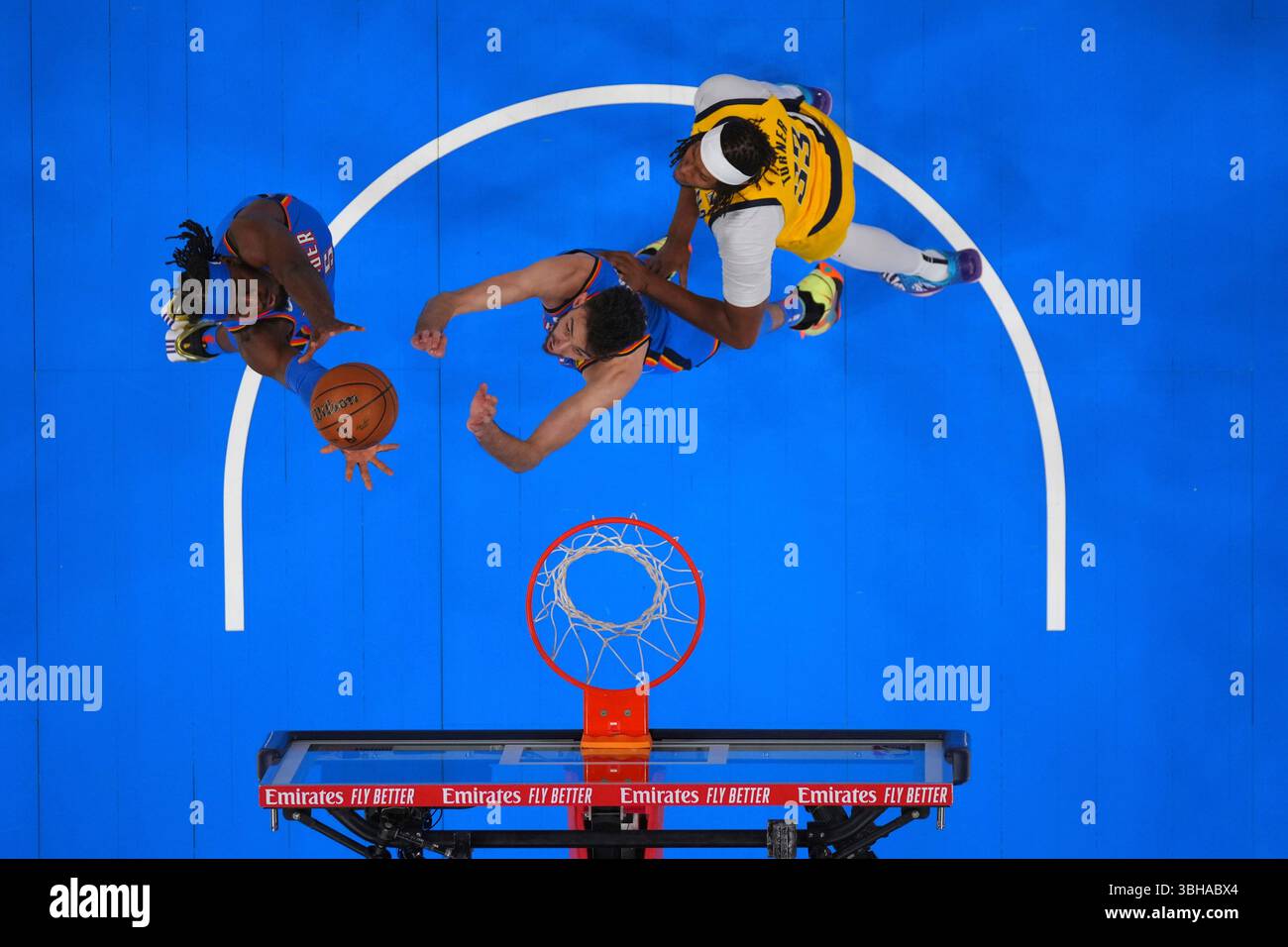 Oklahoma City Thunder guard Luguentz Dort, left, and forward Chet ...