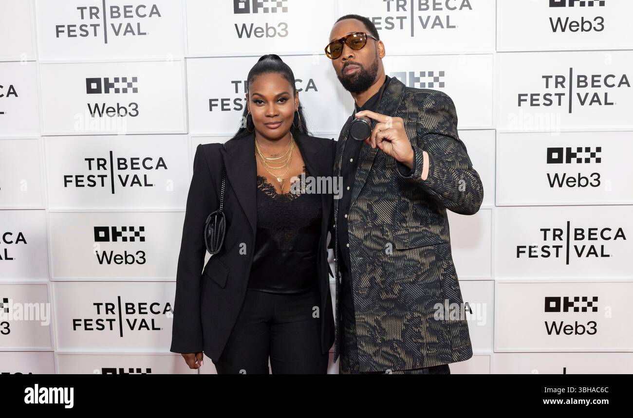 Talani Rabb, left, and RZA attend the "One Spoon of Chocolate" premiere ...
