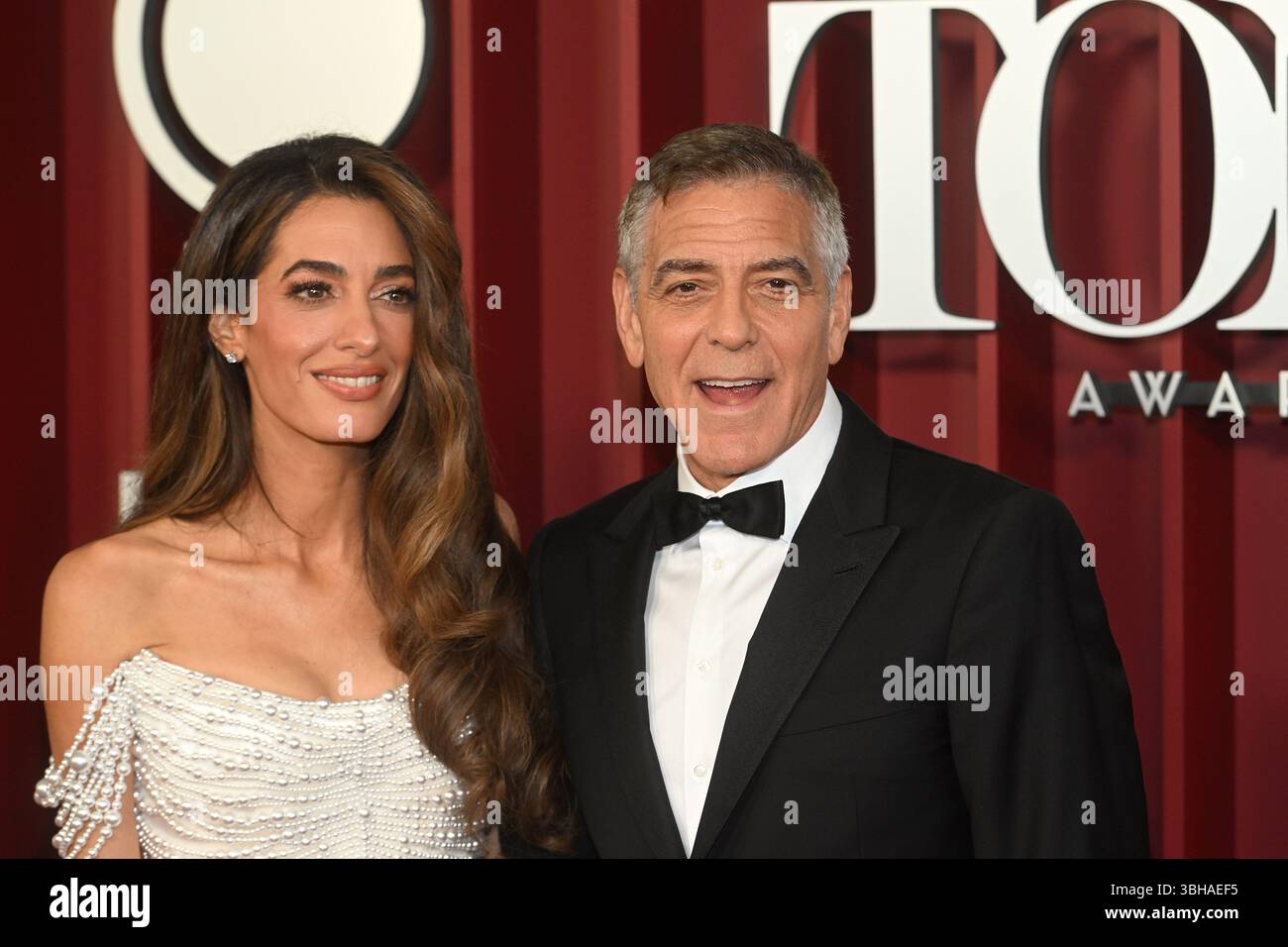 New York City, USA. 08th June, 2025. Amal Clooney and George Clooney ...