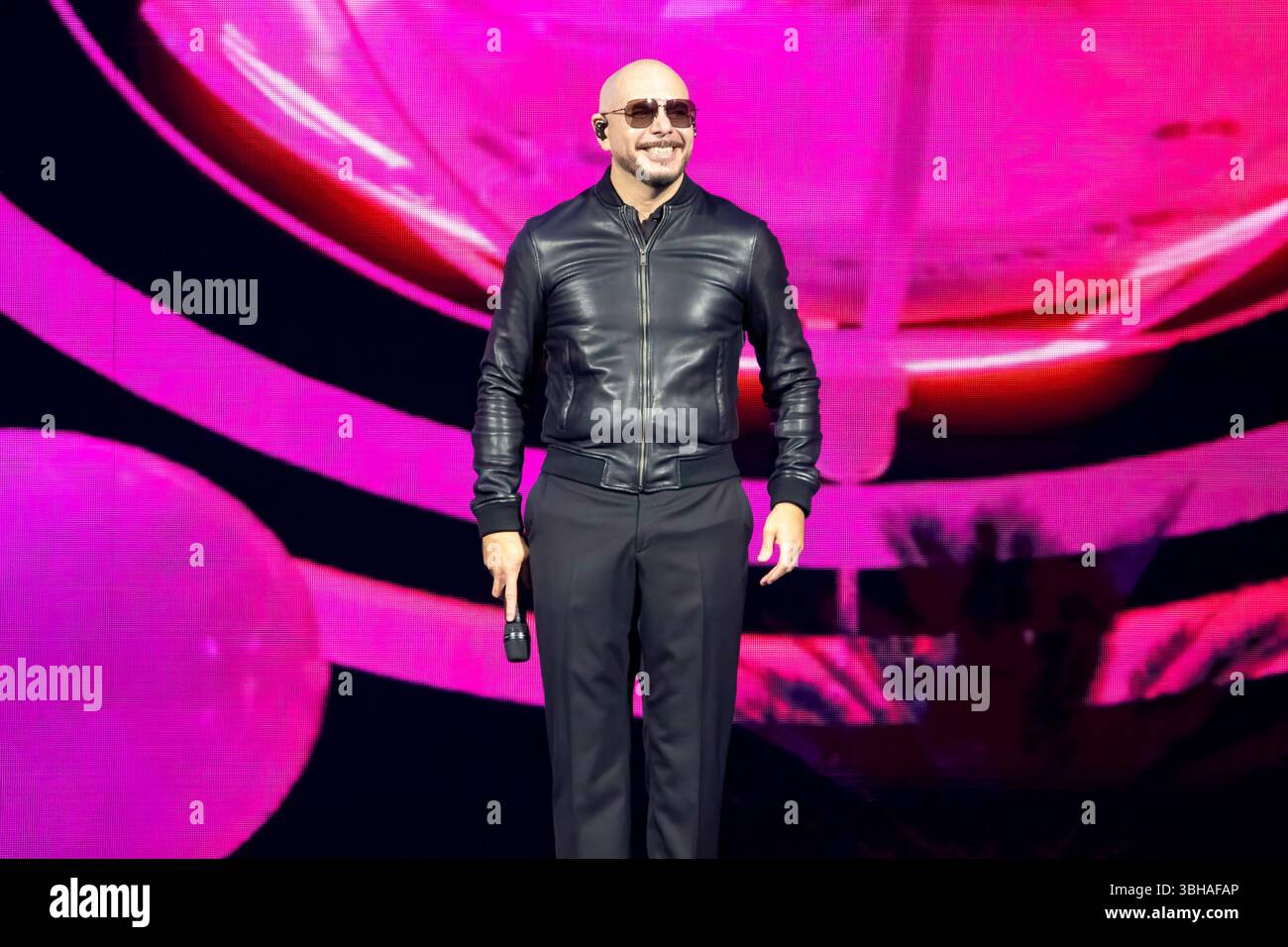 Manchester, England, 8th June, 2025. Pitbull playing Co-op Live in ...