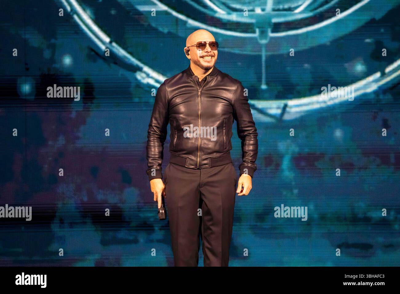 Manchester, England, 8th June, 2025. Pitbull playing Co-op Live in ...