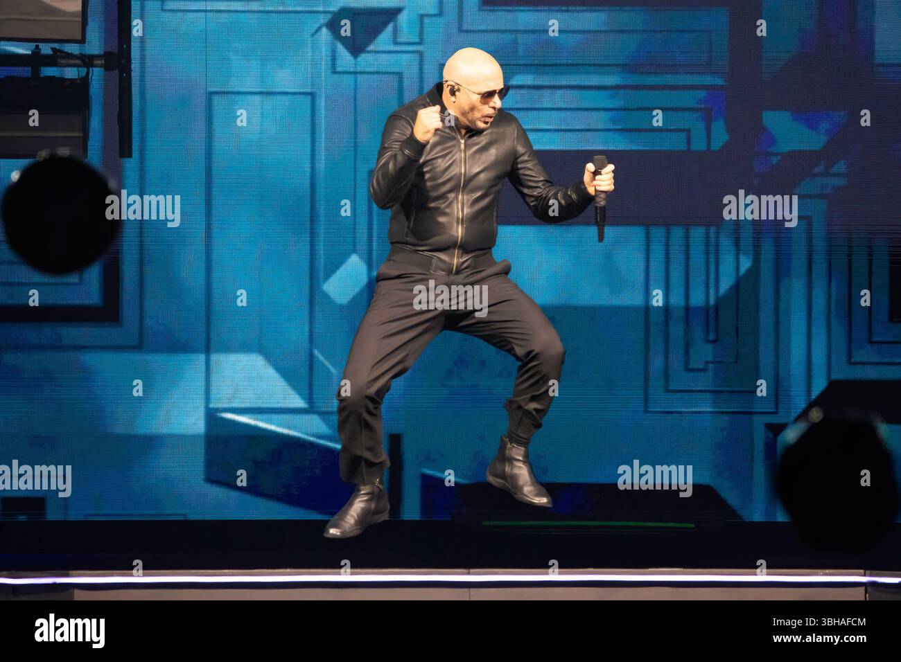 Manchester, England, 8th June, 2025. Pitbull playing Co-op Live in ...