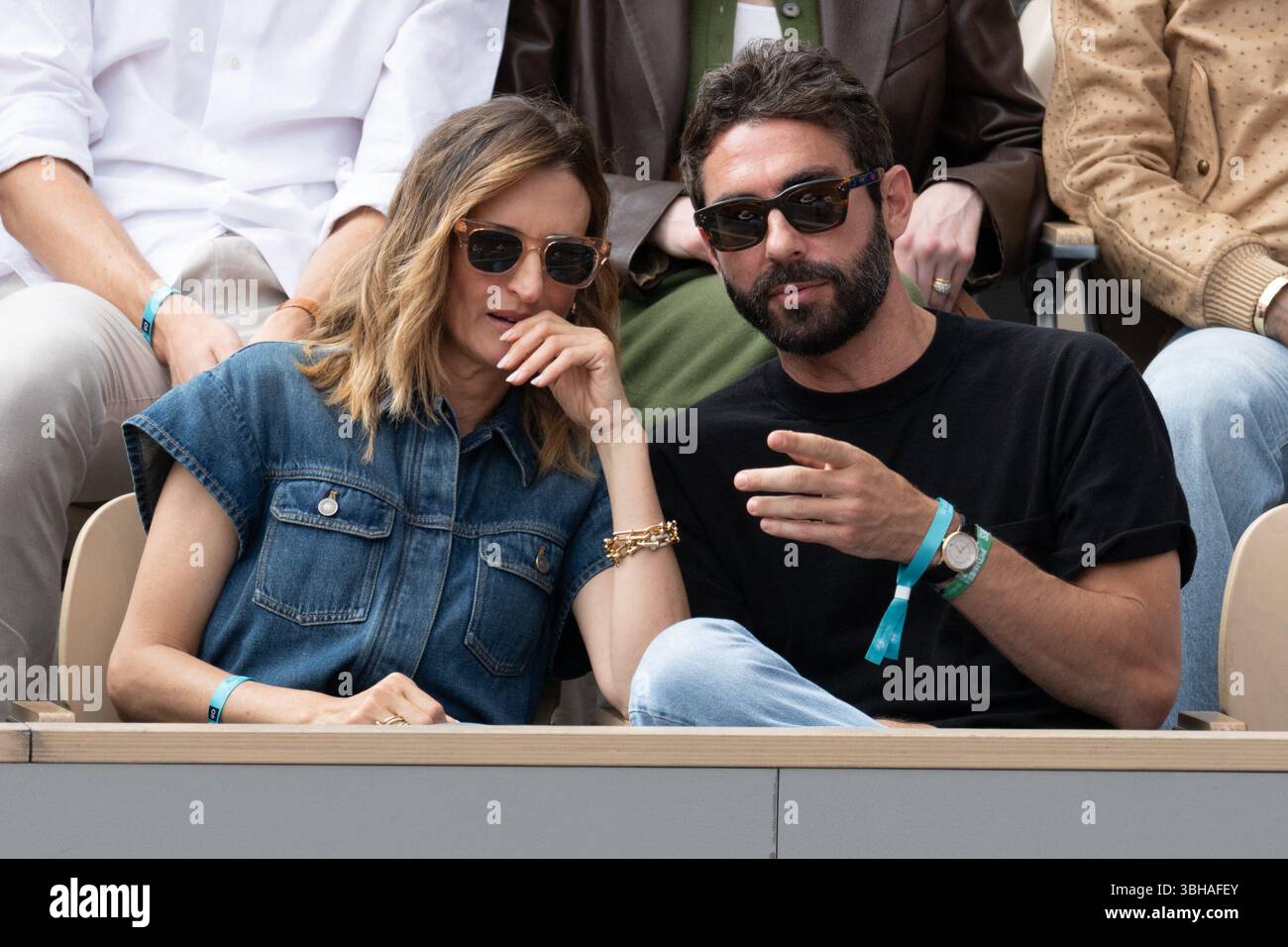 Paris, France. 08th June, 2025. Camille Cottin and Benjamin Mahon ...