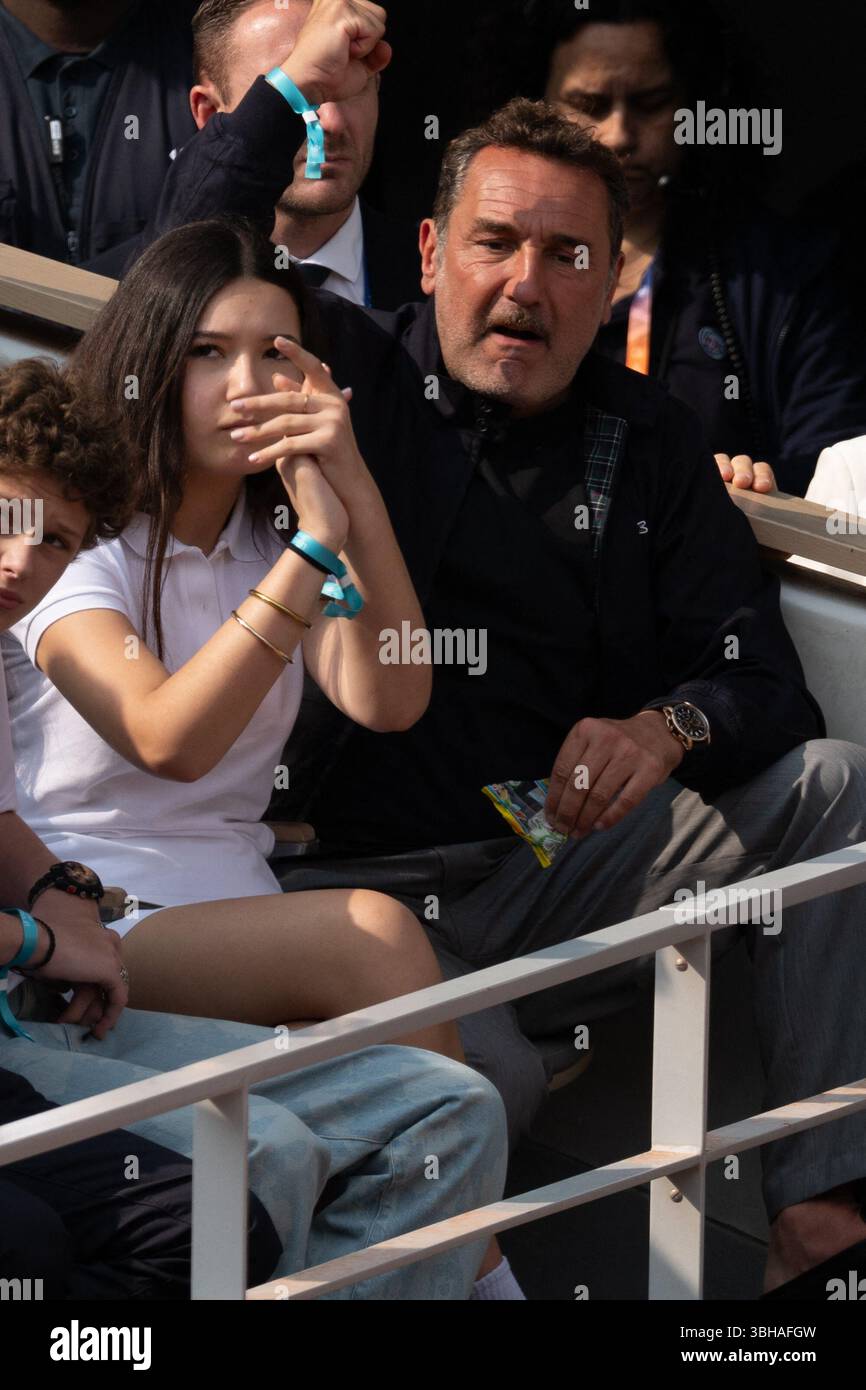 Paris, France. 08th June, 2025. Gilles Lellouch attends the Roland Garros 2025 tournament on ...