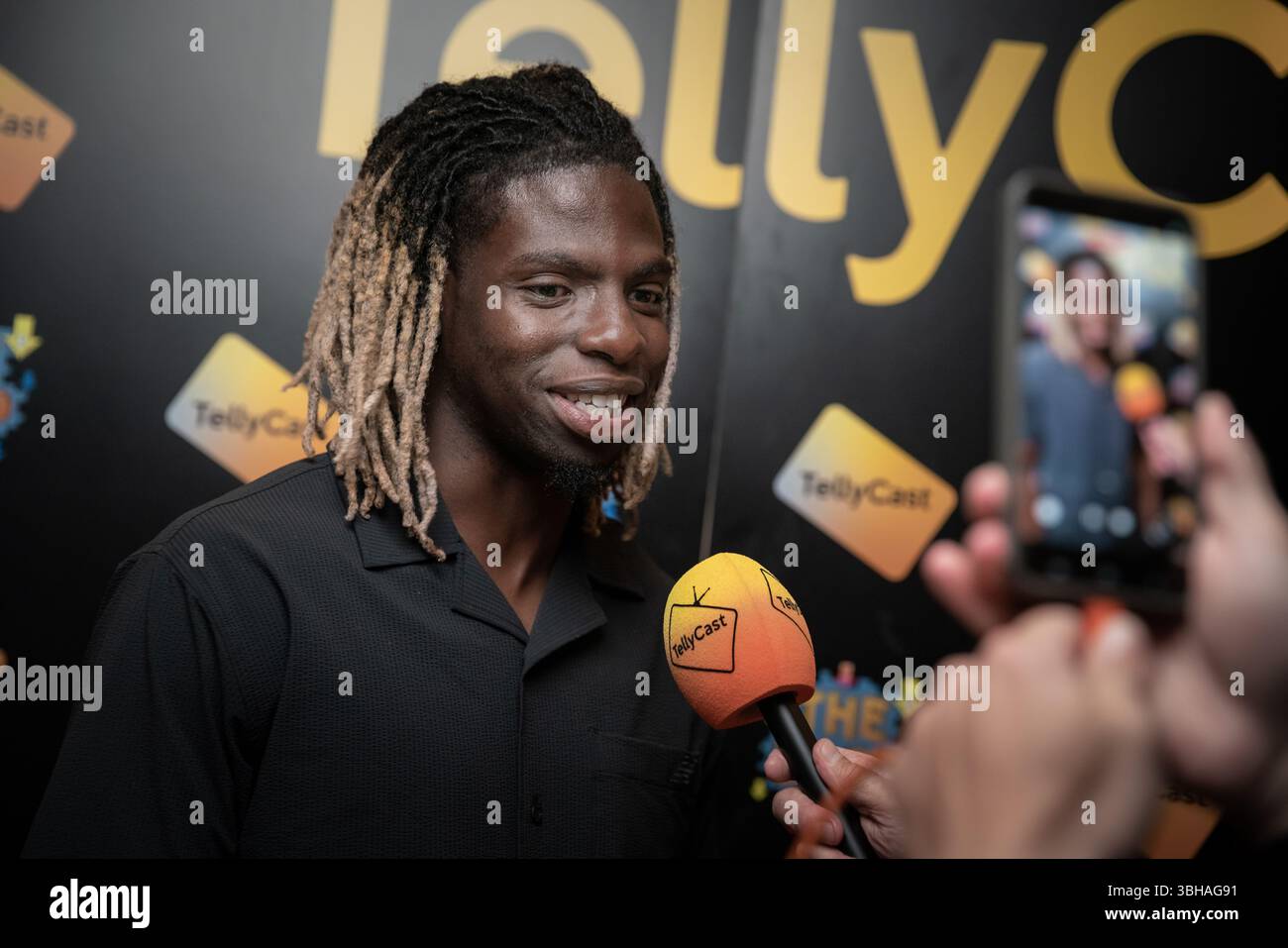 Pictured: Eman SV2 - Football YouTuber, attends the TellyCast Digital ...