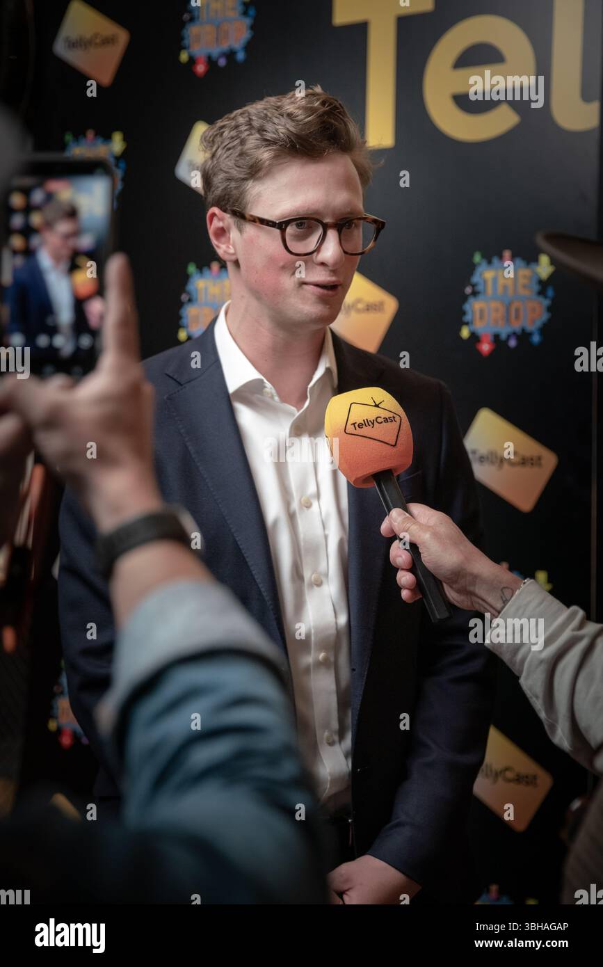 Pictured: Max Fosh - Awards host, comedian and internet sensation , attends the TellyCast ...