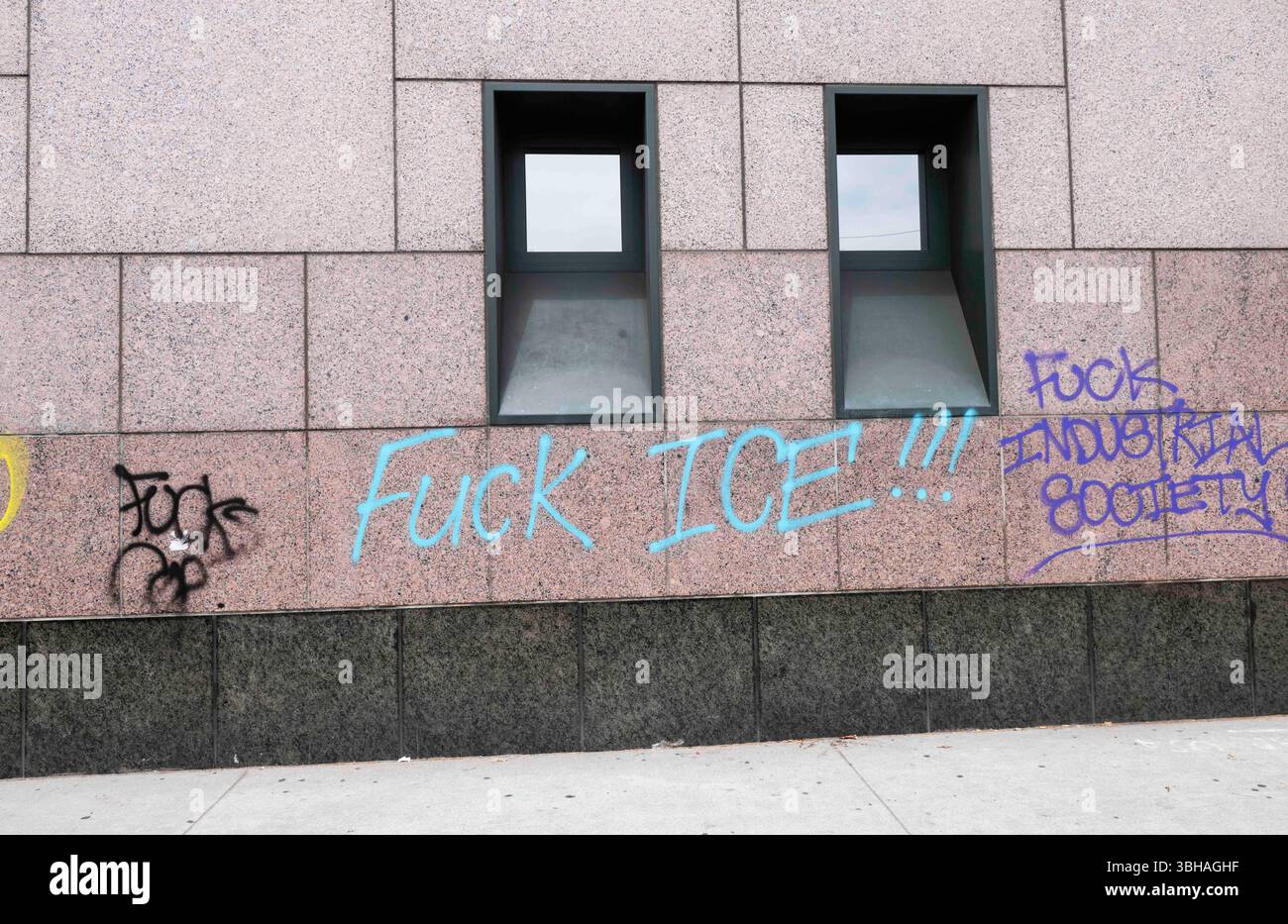 June 8, 2025 - Los Angeles, California, USA - Graffiti in the area of ...