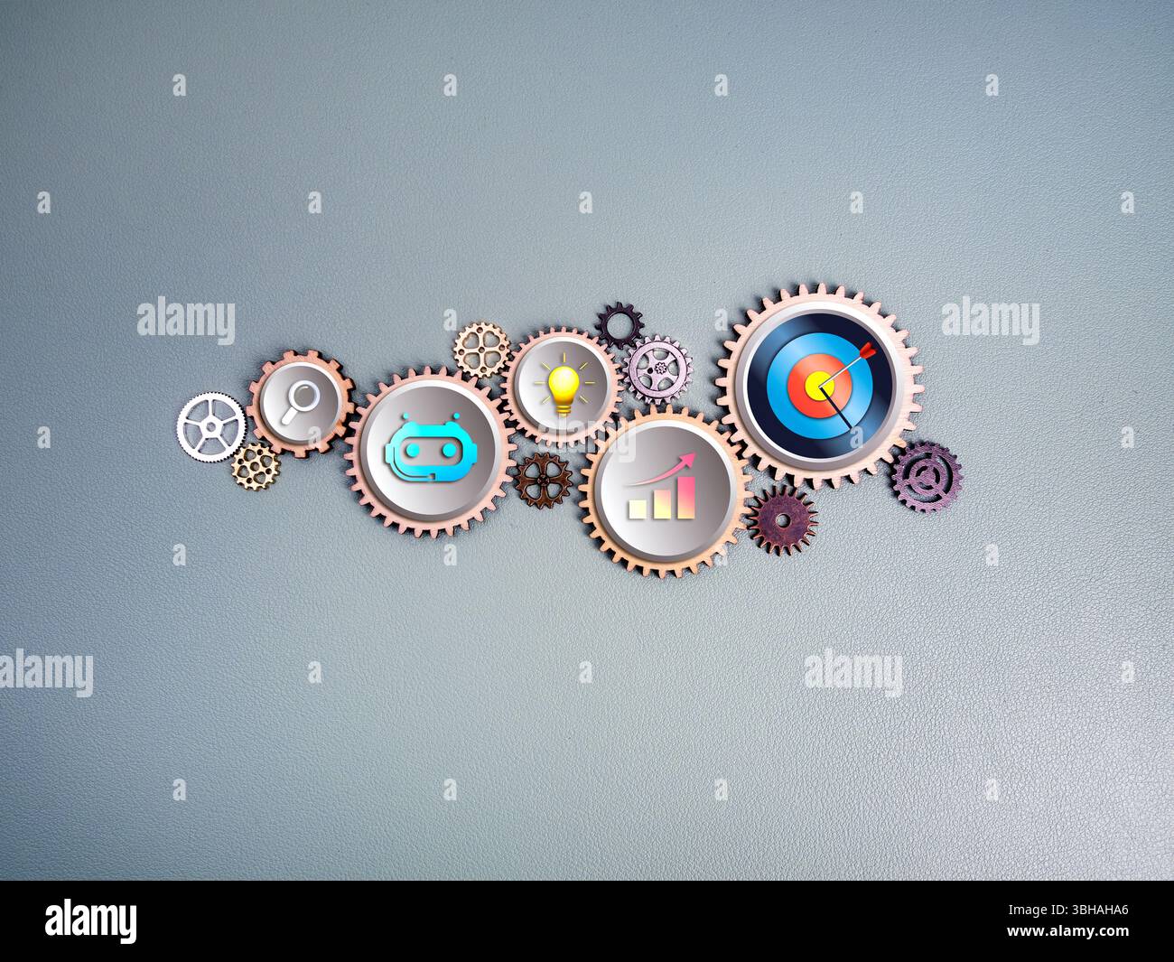 Business strategy with AI assistance service technology concept. Target ...