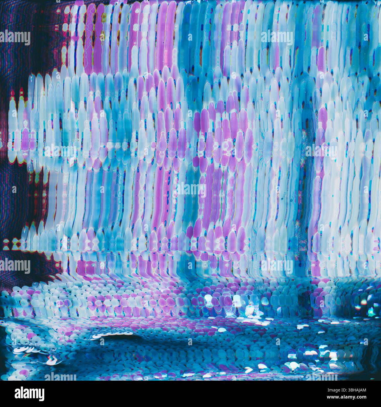 Glitch noise. Vibration overlay. Black display glitch surface with blue ...