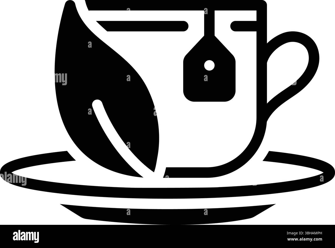 Herbal green tea mug Black and White Stock Photos & Images - Alamy