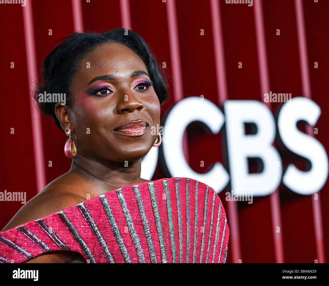 Dede Ayite walking on the red carpet at the 78th Annual Tony Awards ...