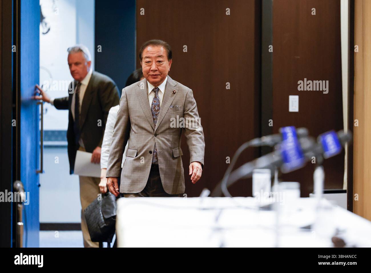 Tokyo, Japan. 9th June, 2025. Yoshihiko Noda (C) President of the ...