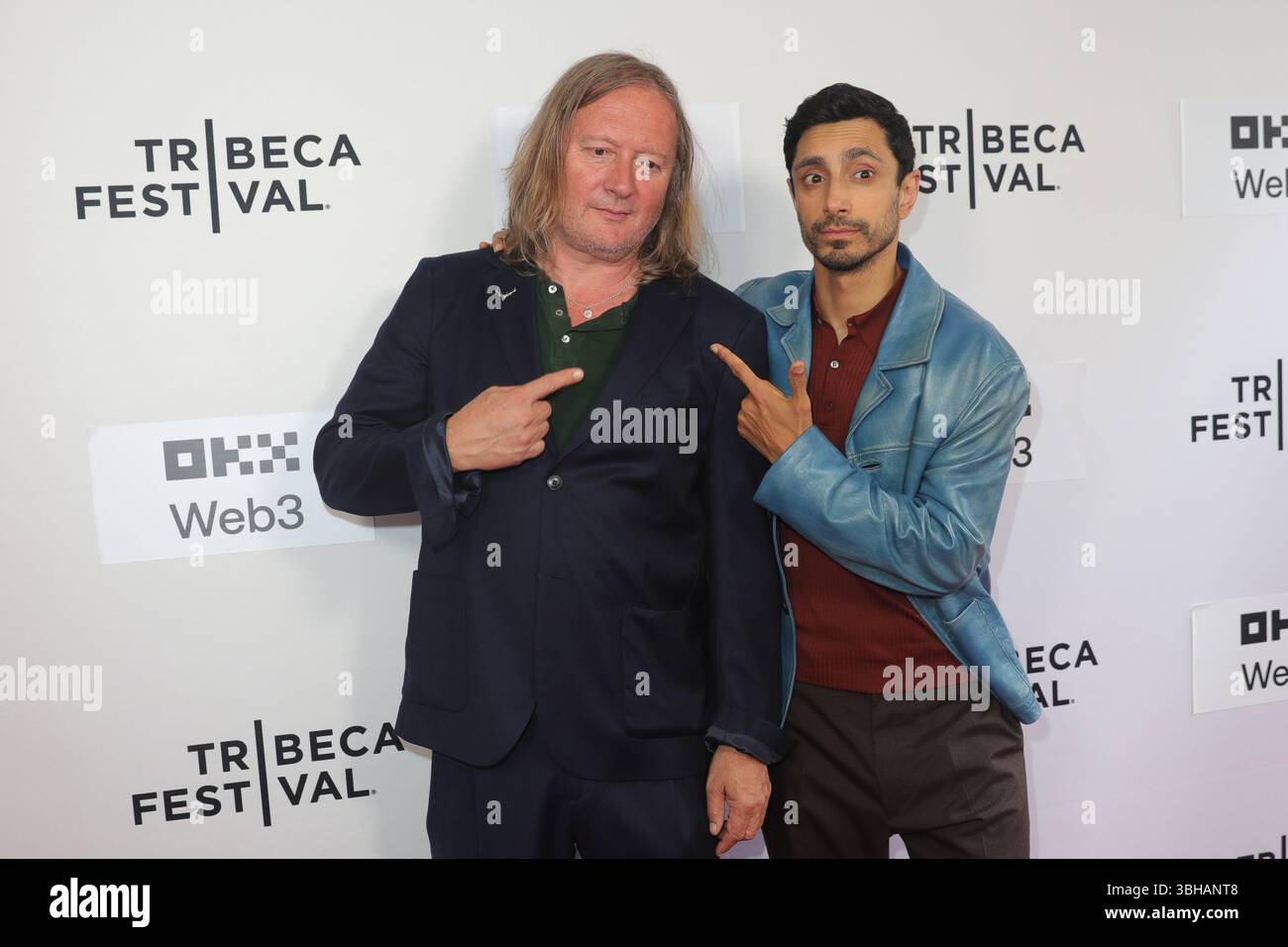 NEW YORK, NEW YORK - JUNE 07: David Mackenzie and Riz Ahmed attend the ...