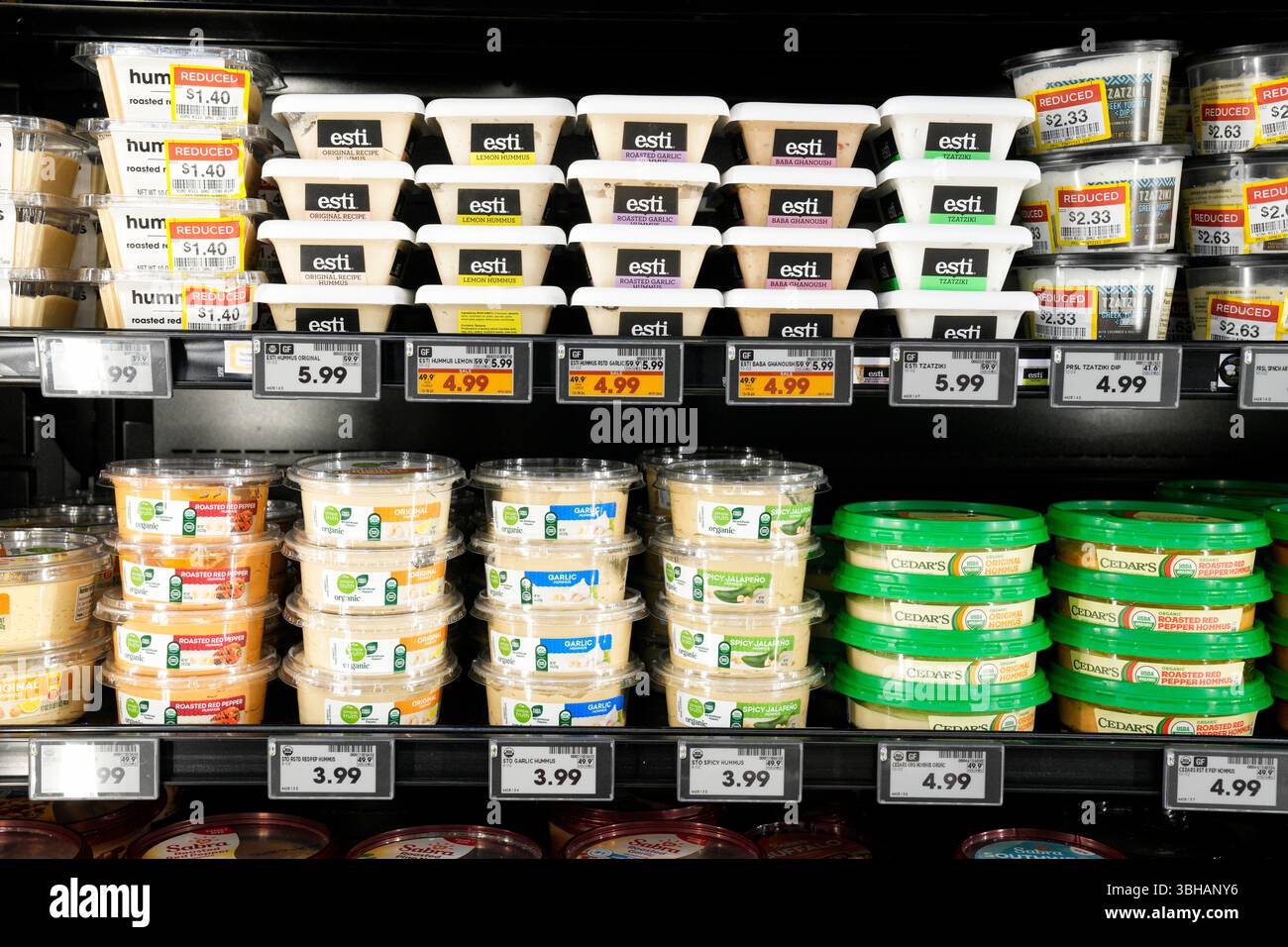 Electronic grocery labels are displayed at a Kroger grocery store, in ...