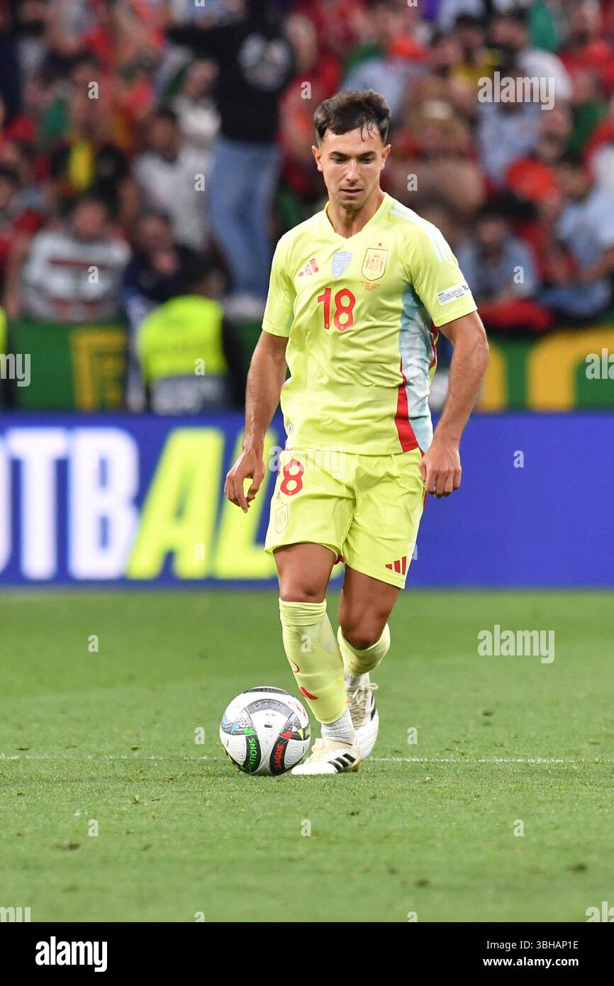MUNICH, GERMANY - JUNE 8: Martin Zubimendi of Spain during the UEFA ...