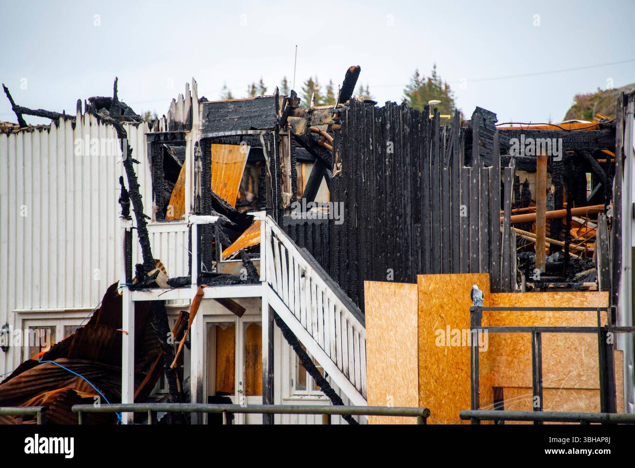 Remains of a Burnt Building Stock Photo - Alamy
