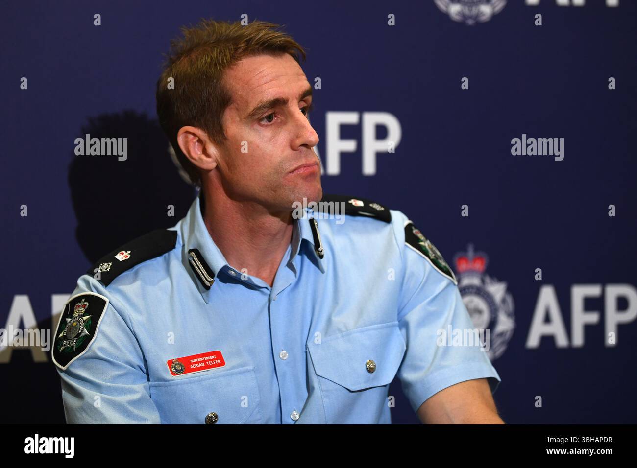 Brisbane, Australia. 09th June, 2025. AFP Detective Superintendent ...