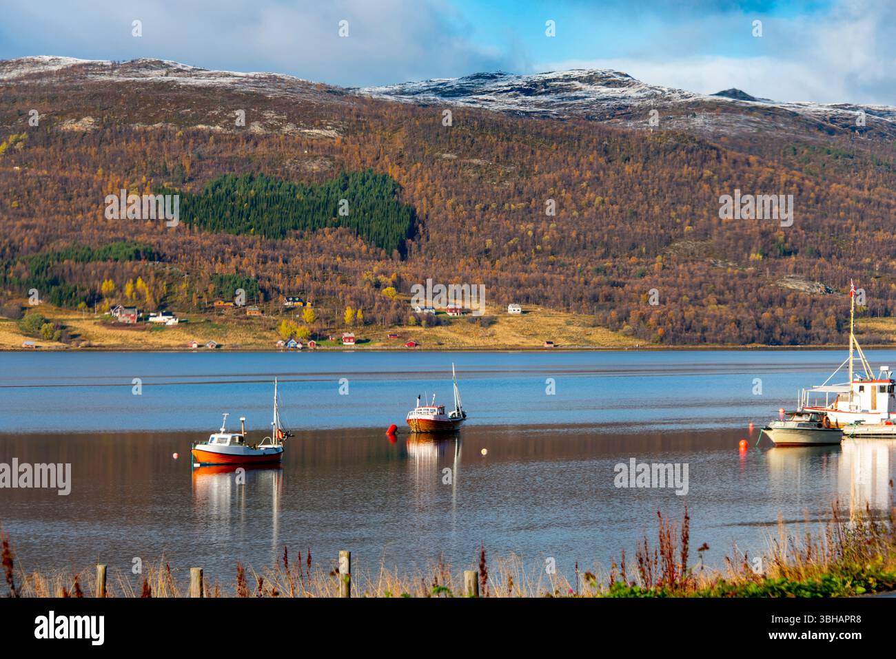 Sea Inlet in Burfjord Village - Norway Stock Photo - Alamy