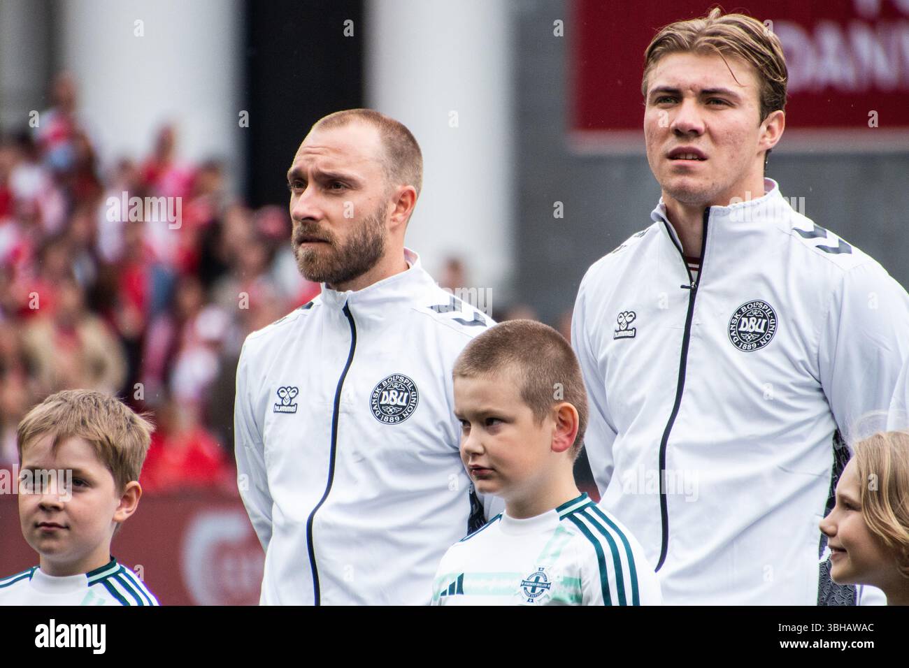 Copenhagen, Denmark. 07th June, 2025. Christian Eriksen (L) of Denmark ...