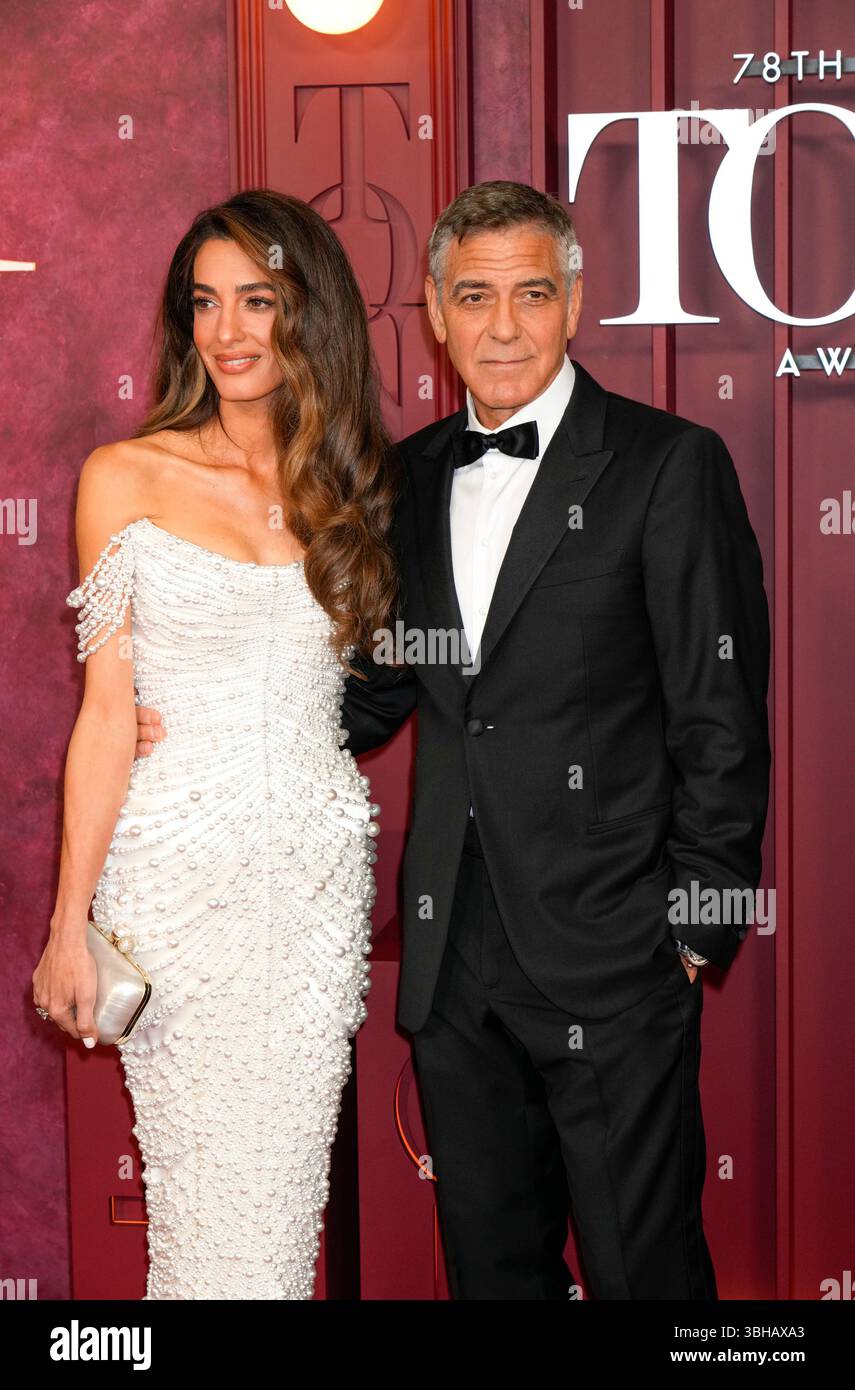 New York City, Sunday, June 8, 2025. Amal Clooney, George Clooney ...