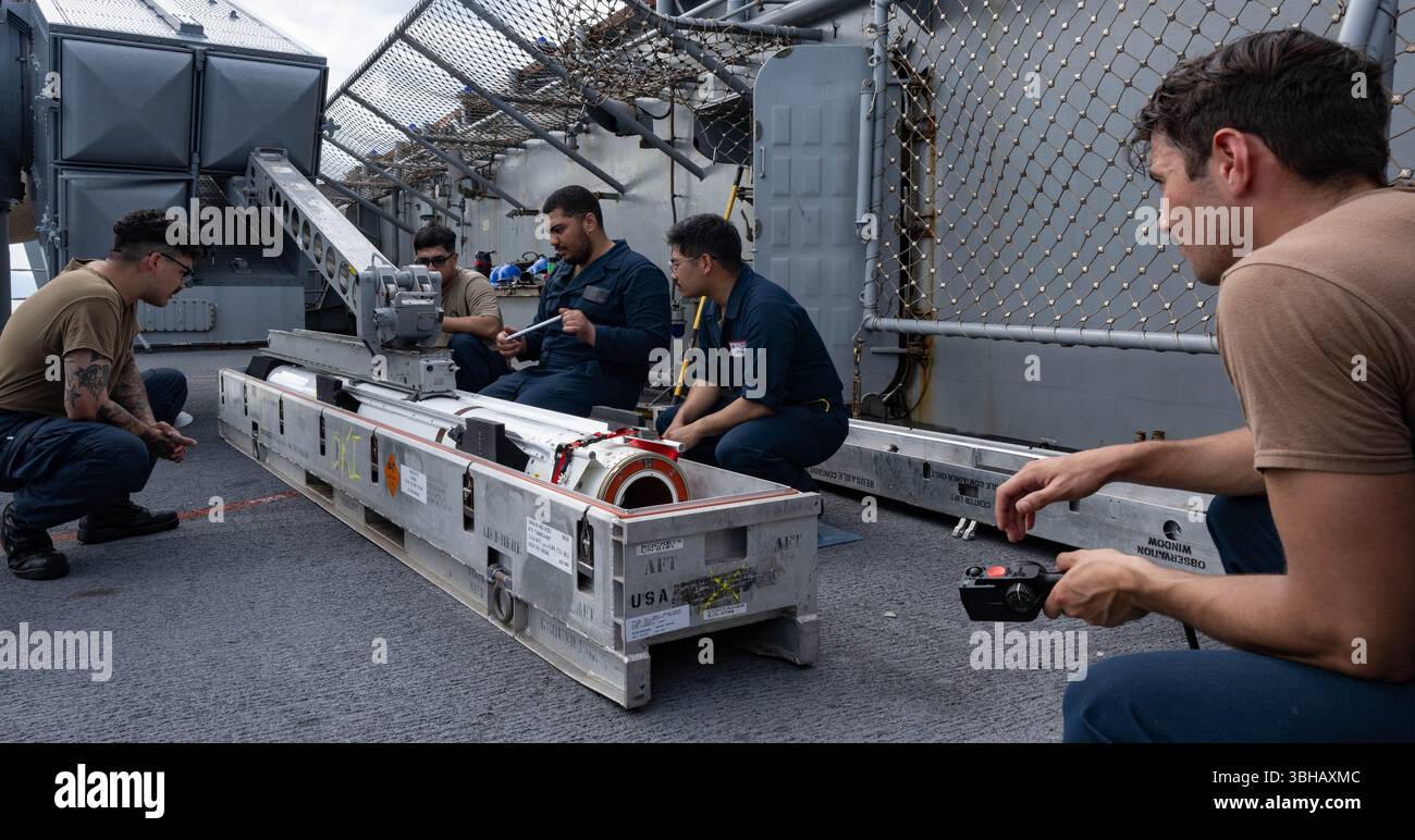 250608-N-PV363-1465 BISMARCK SEA (June 8, 2025) Sailors assigned to the ...