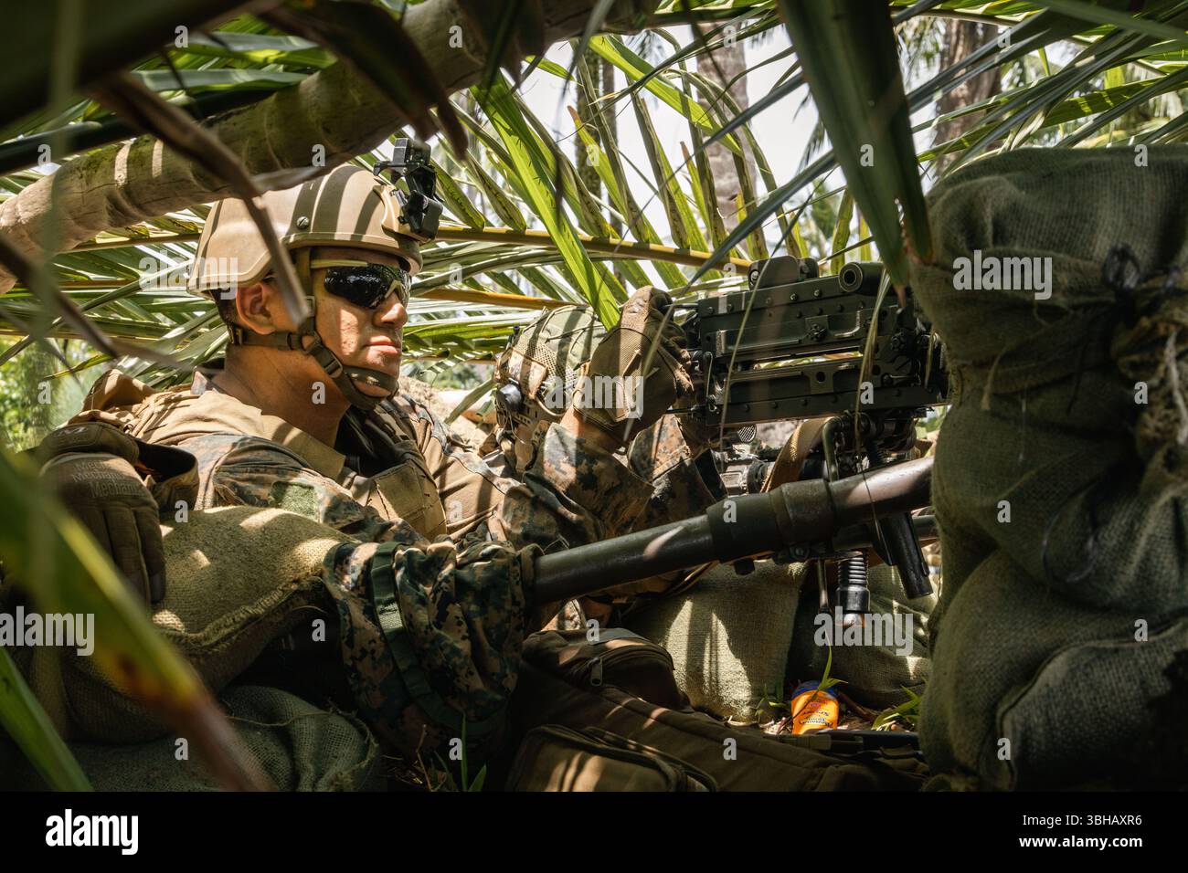 U.S. Marine Corps Lance Cpl. Enrique Martinez, a machine gunner with ...