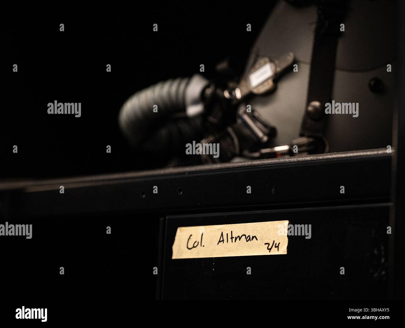 A locker is marked for U.S. Air Force Col. Matthew Altman, 633d Air ...