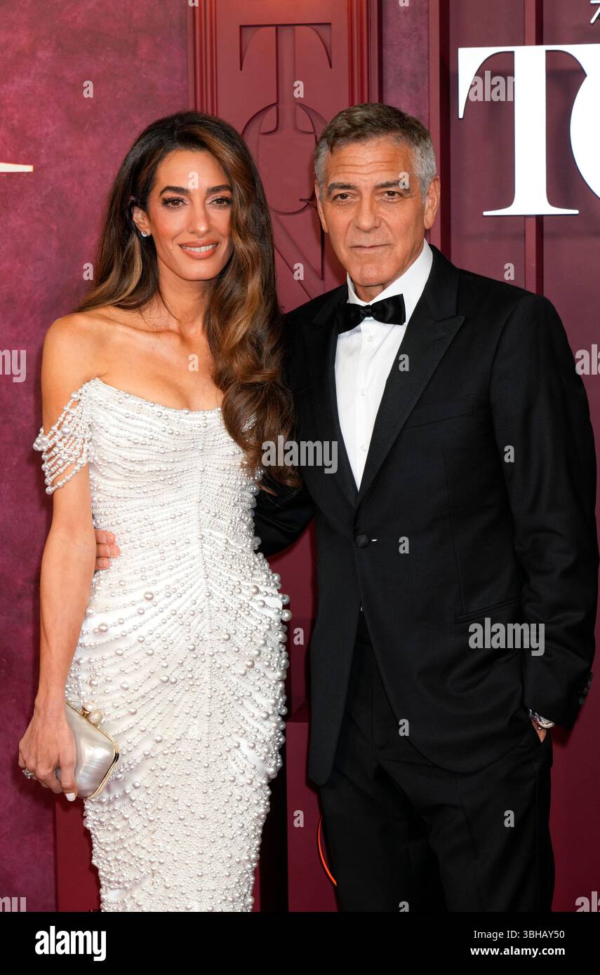 New York City, Sunday, June 8, 2025. Amal Clooney, George Clooney ...