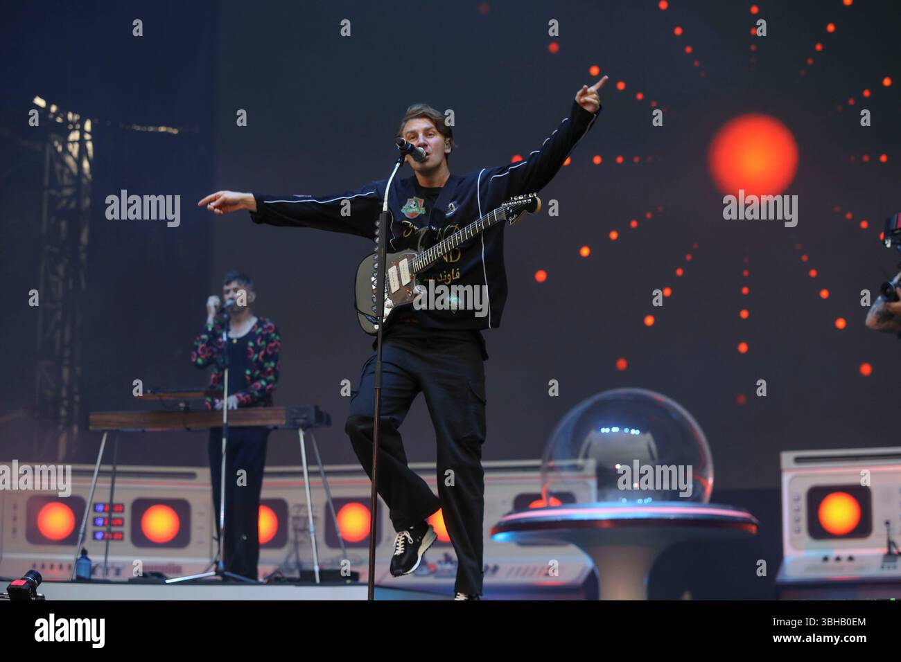 Dave Bayley from the band Glass Animals performs during the Governors ...