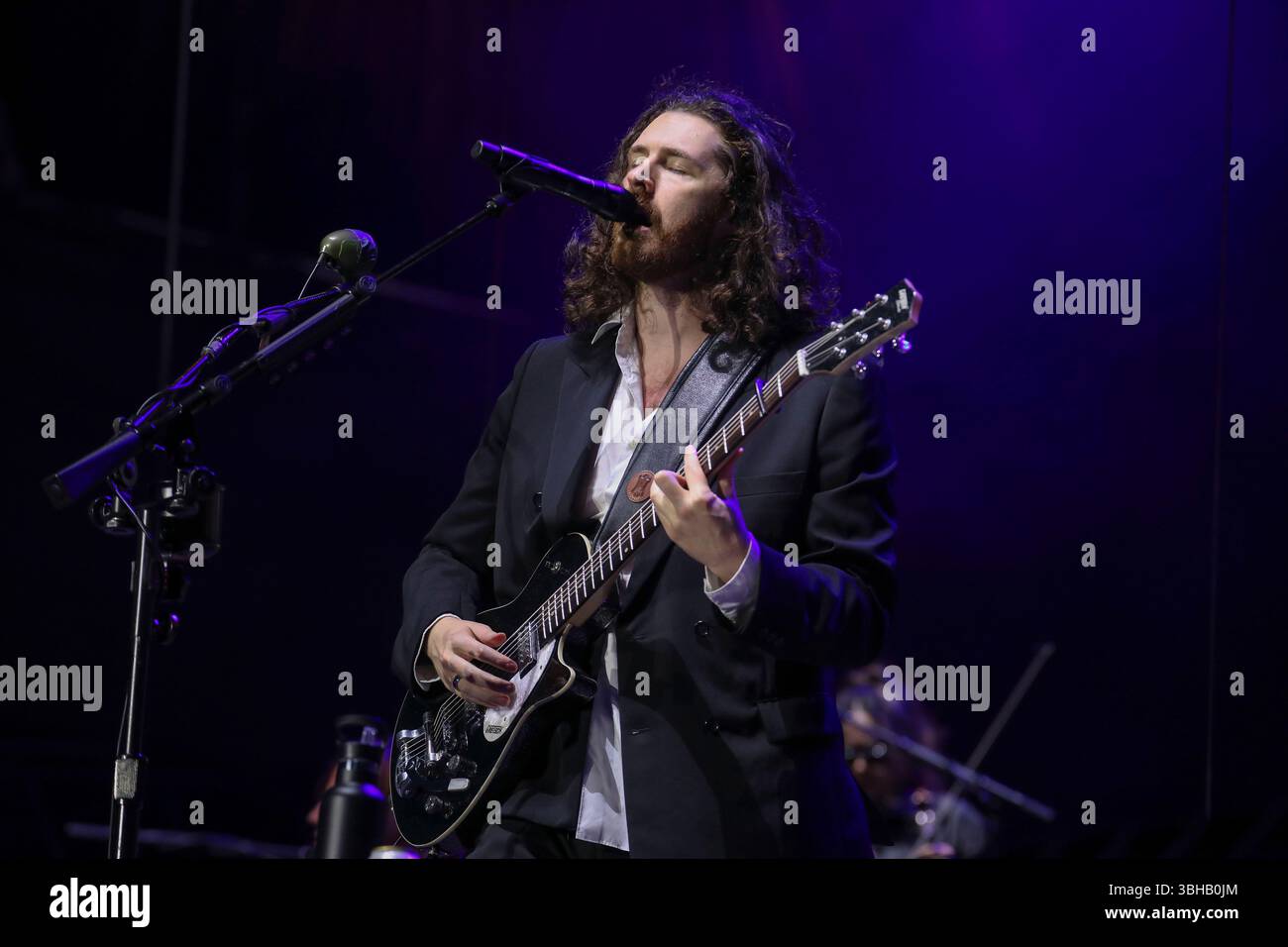 Hozier performs during the Governors Ball Music Festival on Sunday ...