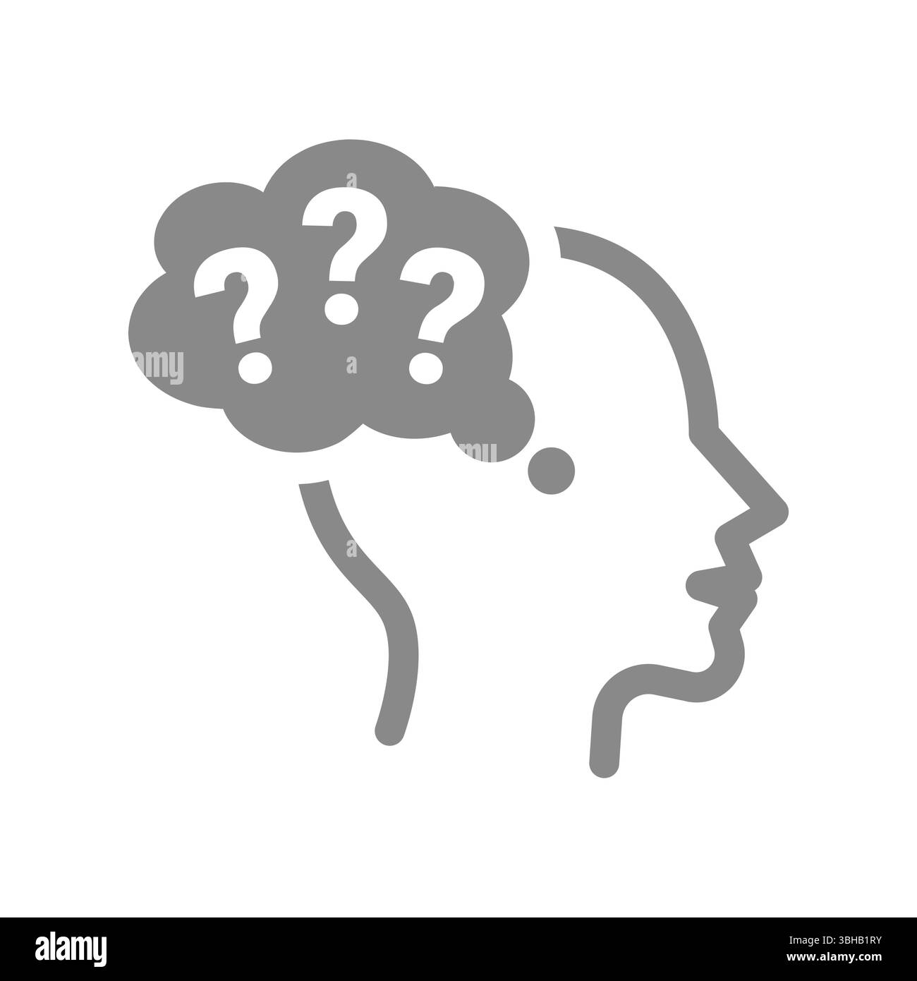 Question mark brain Stock Vector Images - Alamy