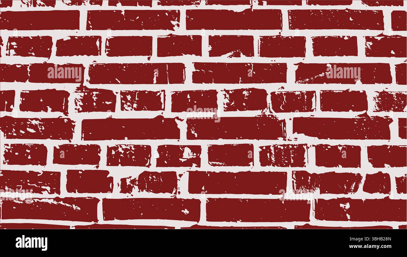 Grunge brick wall. Red brick background. Red and white brick wall ...
