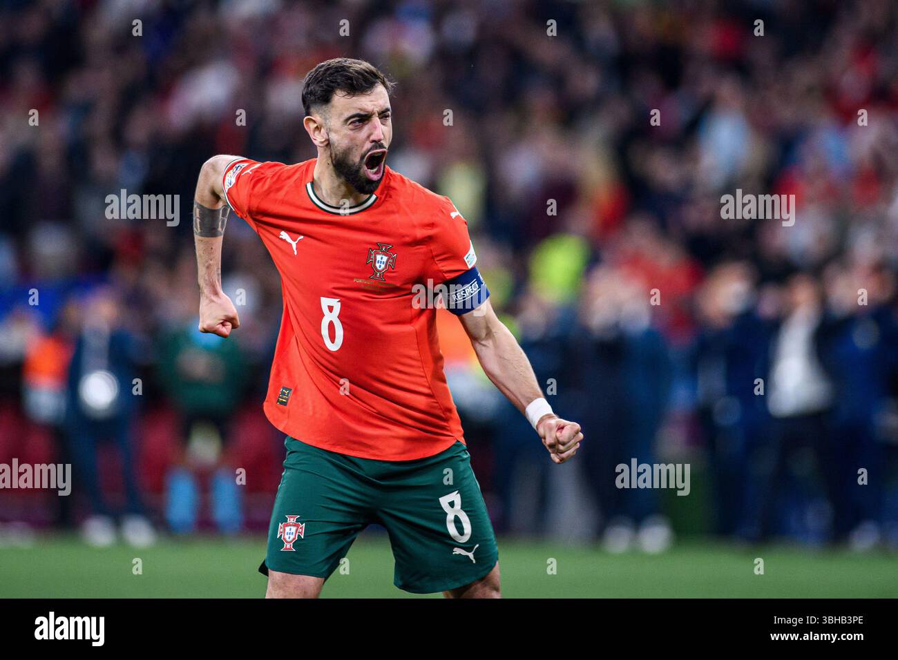 MUNICH, GERMANY - 8 JUNE, 2025: Bruno Fernandes - The final match UEFA ...