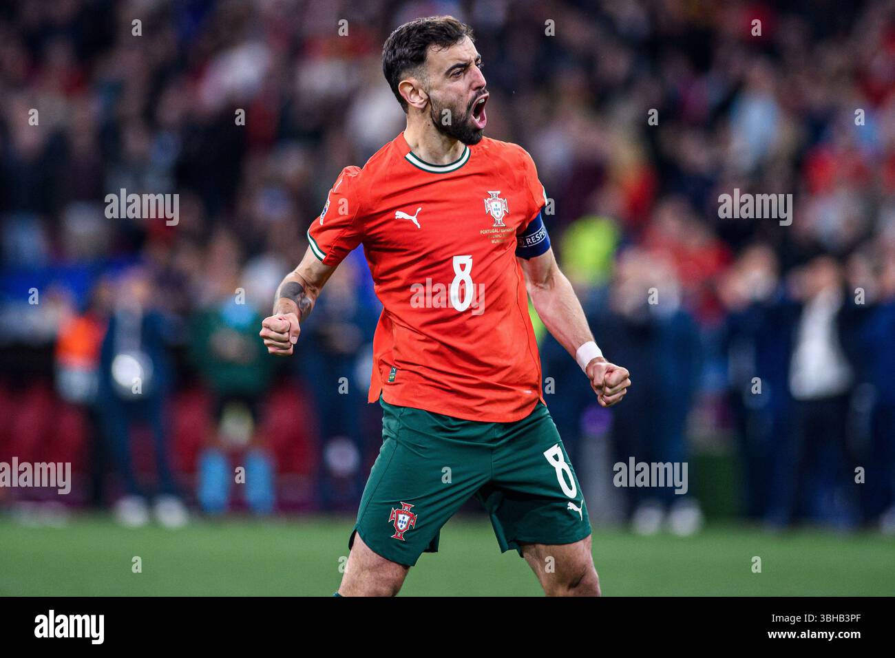 MUNICH, GERMANY - 8 JUNE, 2025: Bruno Fernandes - The final match UEFA ...