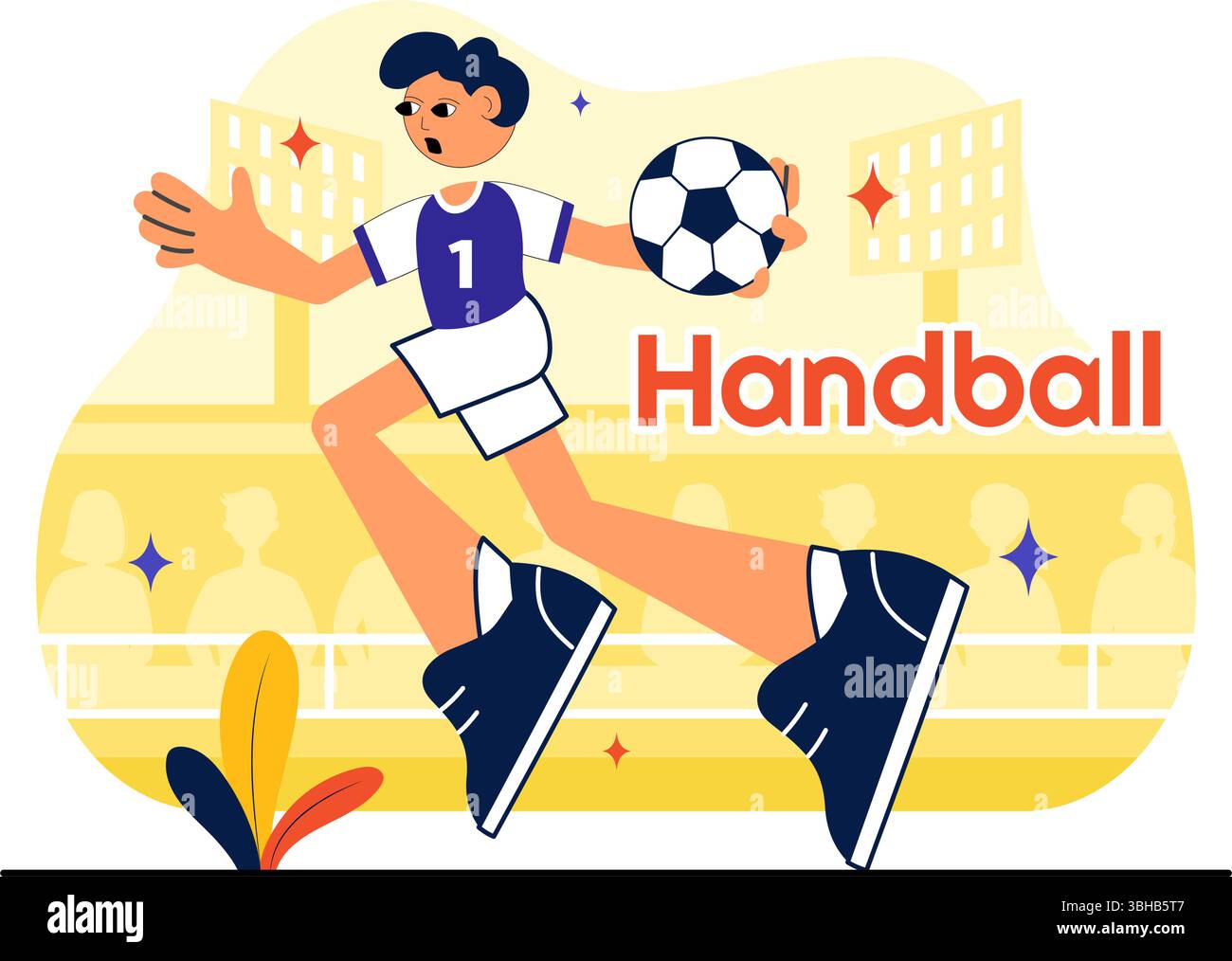 Handball match in sports Cut Out Stock Images & Pictures - Alamy