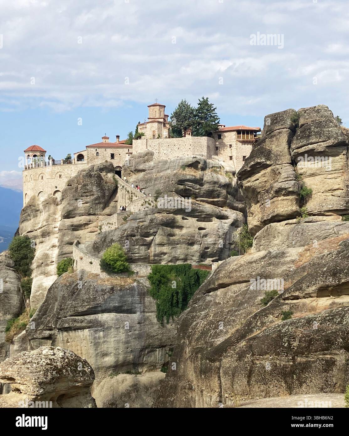 Meteora monasteries in Greece, ancient Orthodox monasteries, rock ...