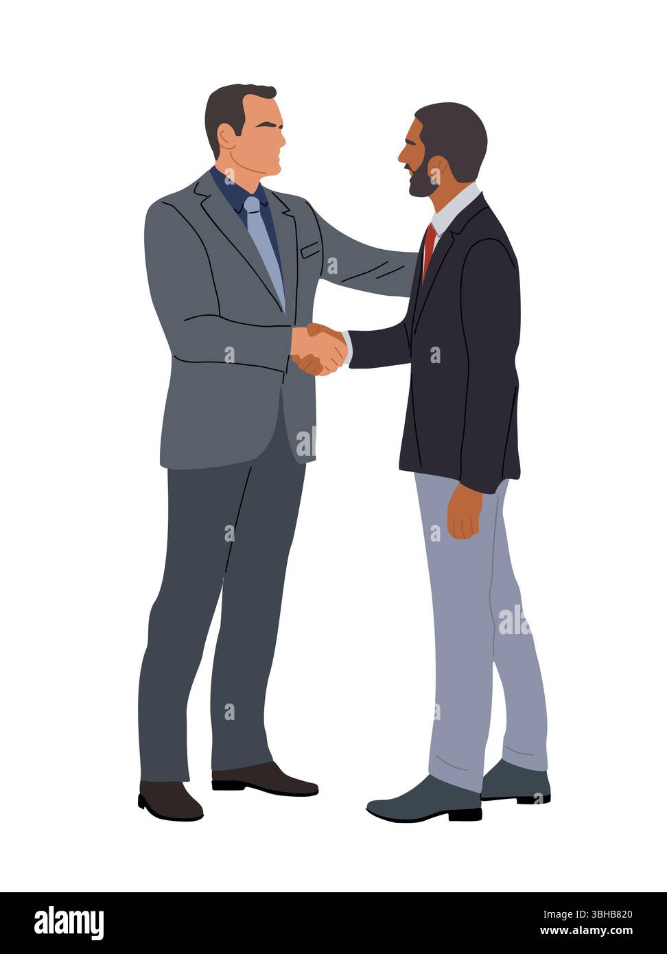 Businesspeople partners shaking hands Stock Vector Images - Alamy