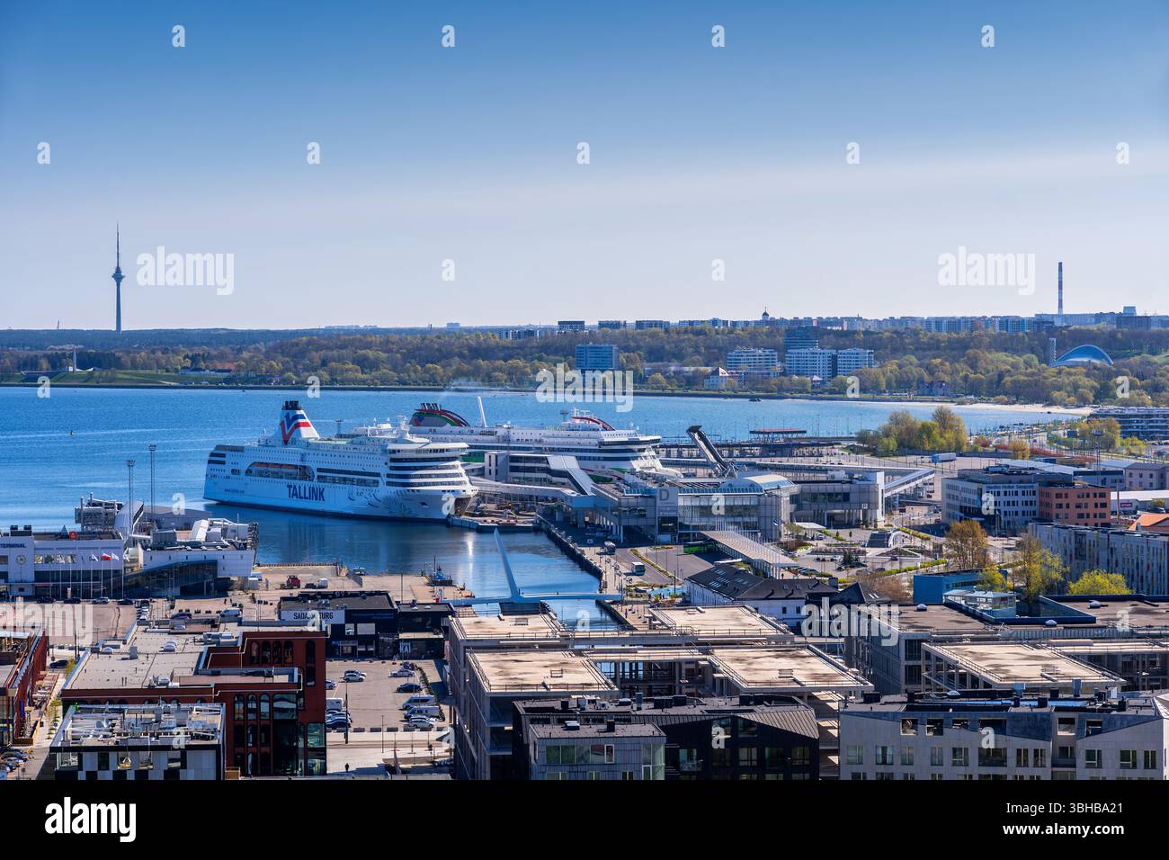 Tallinn, Estonia - May 12, 2025: Port of Tallinn with ferry ships ...