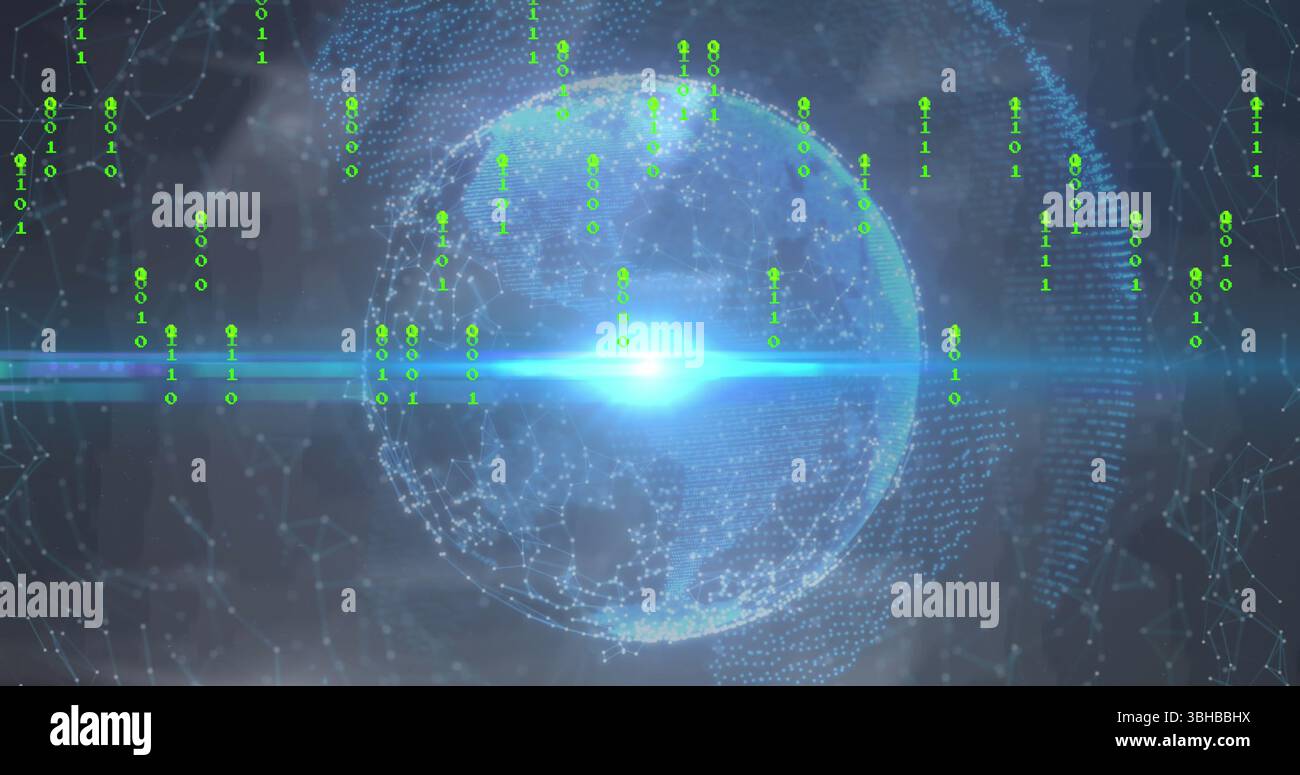 Animation purple globe digital lines hi-res stock photography and images - Alamy