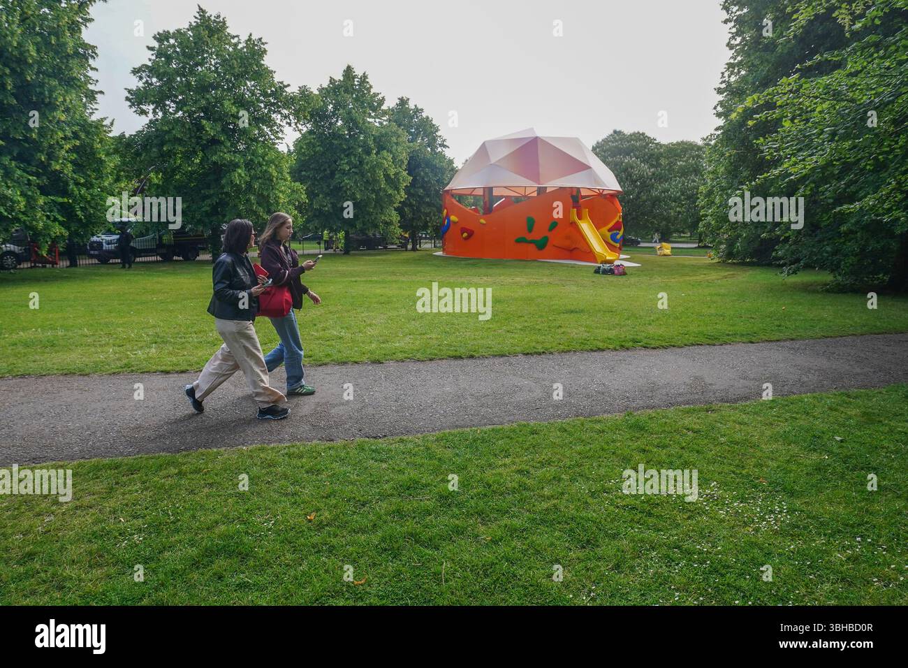 London, UK. 9 June 2025. The Play Pavillion at the Serpentine South ...