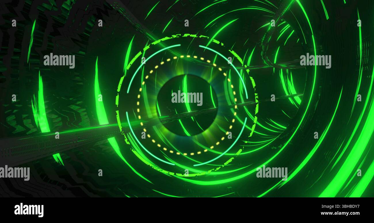 Animation processing circle over user hi-res stock photography and ...