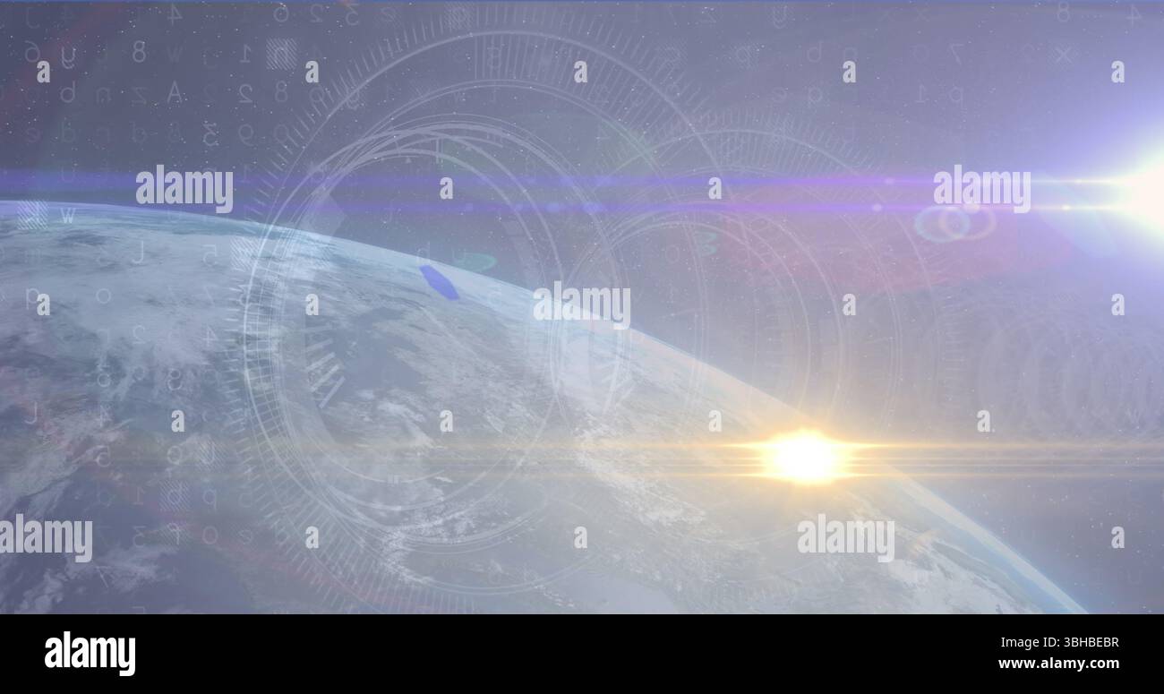 Displaying Earth curvature with semi-transparent HUD graphics and ...