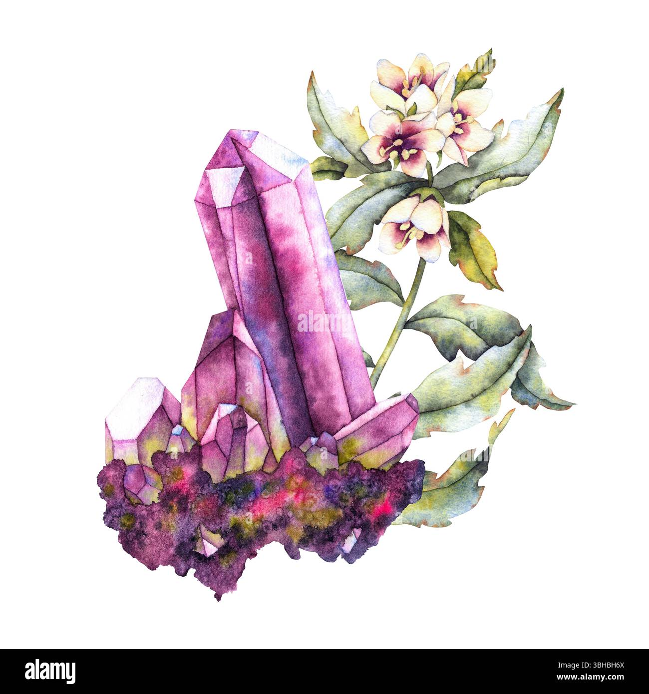 amethyst cluster drawing