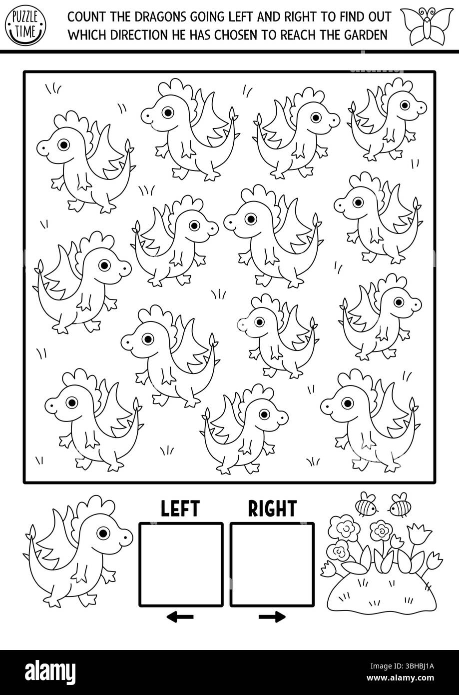 Fairyland, forest nature logic game with left and right concept for ...