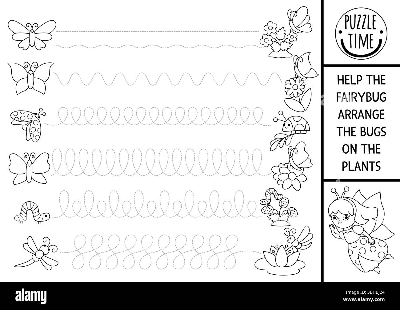Caterpillar coloring page printable hi-res stock photography and images ...